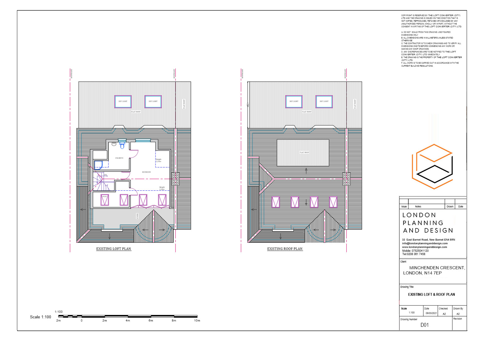 Hip to Gable Loft Conversion Building Regulations Drawings - Arnos ...