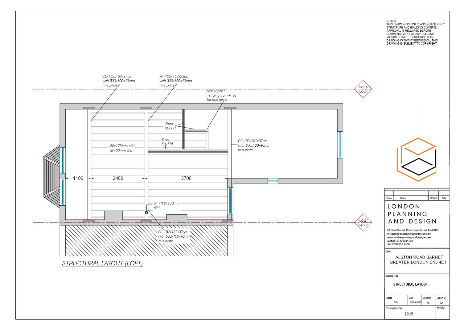 Dormer Loft Conversion Building Regulations Drawings - North London ...