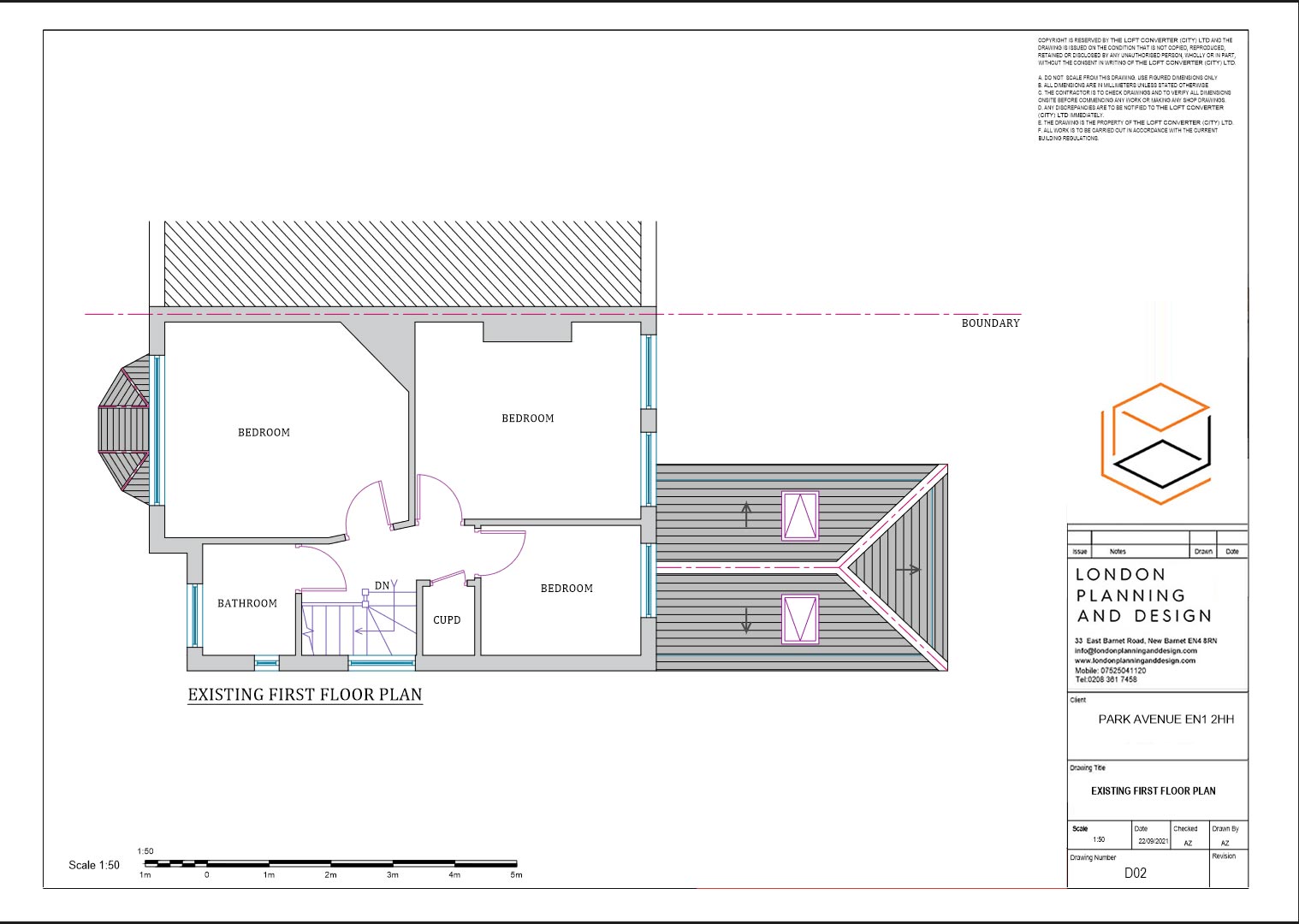 Hip to Gable Loft Conversion Building Regulations Drawings - Enfield ...