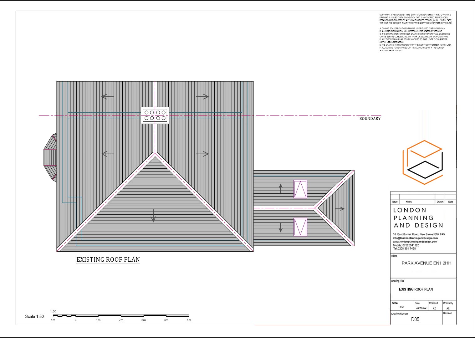 Hip to Gable Loft Conversion Building Regulations Drawings - Enfield ...