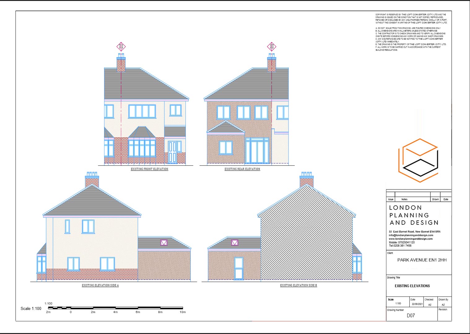 Hip to Gable Loft Conversion Building Regulations Drawings - Enfield ...